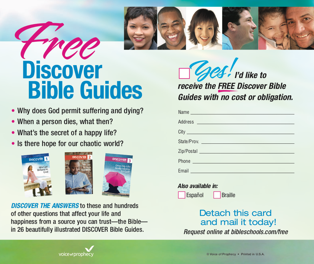 Discover Bible Guides Enrollment Card Pack of 100 – Voice of Prophecy